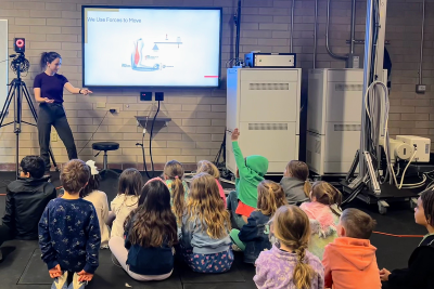 First Graders Explore Biomechanics with Ritchie School Researchers